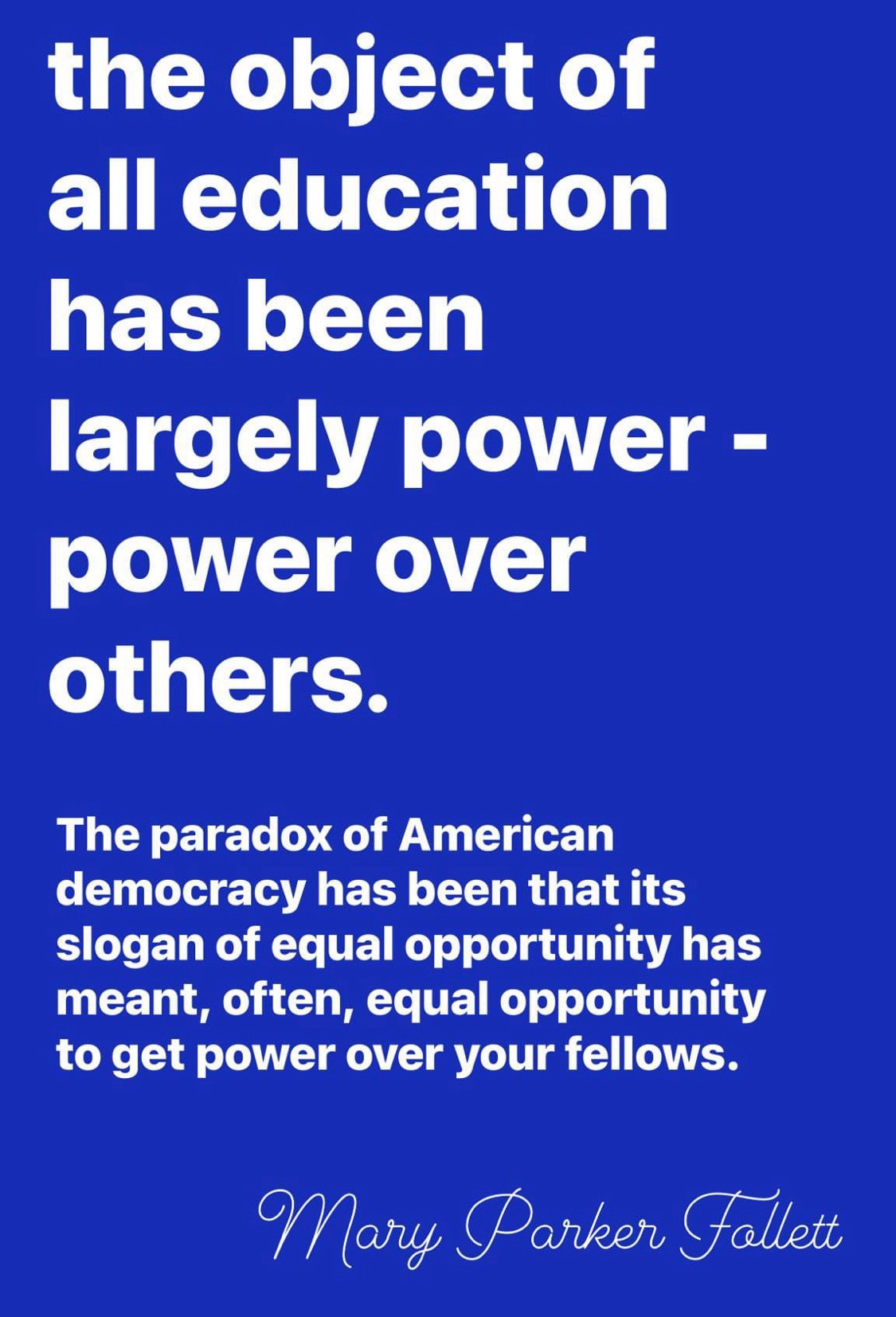 Equal opportunity for power over others – Inani Ludibrio